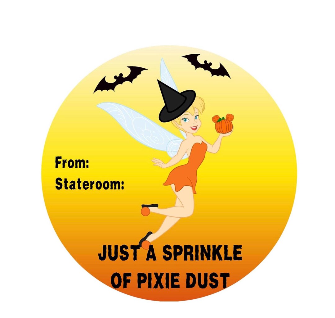 Halloween Disney Cruise Stickers | Pixie Dust Gift Tags | Fish Extender ...