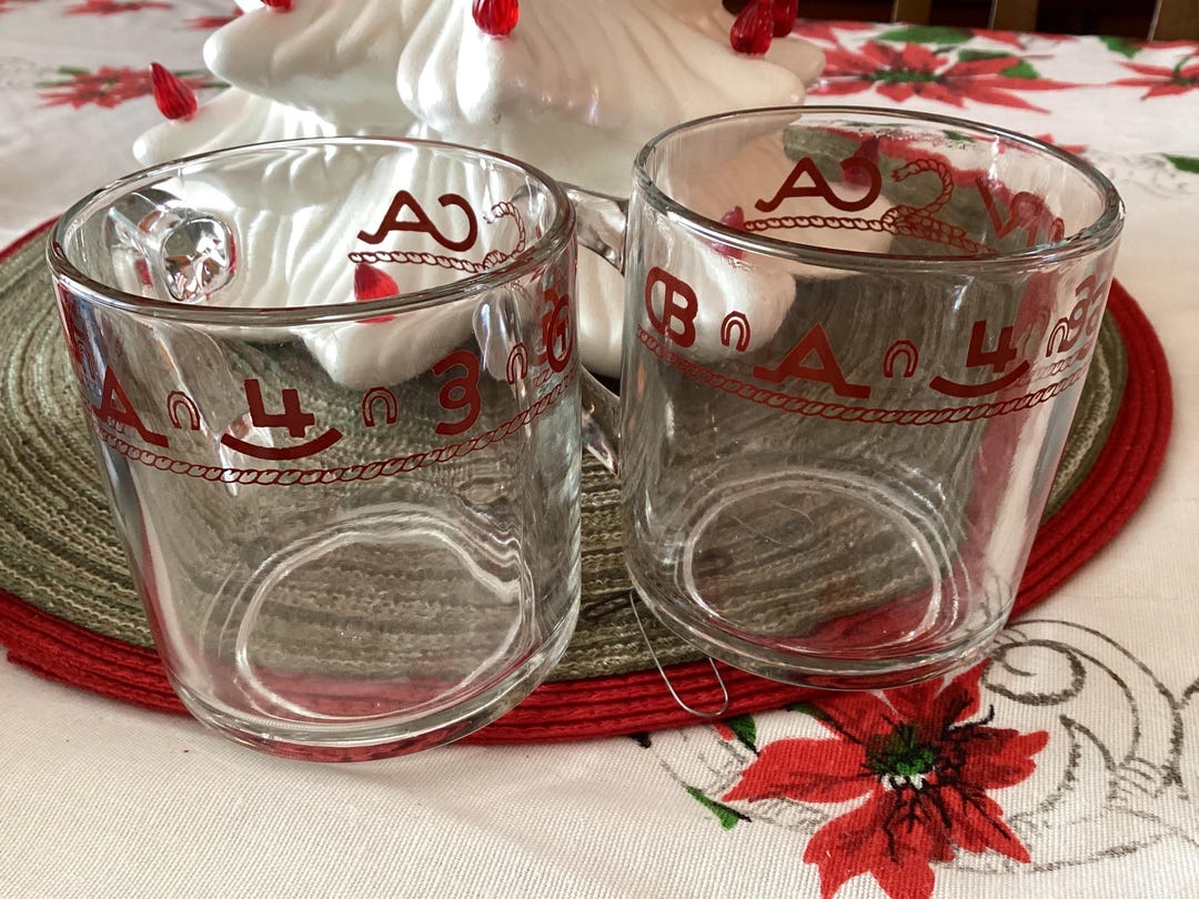 Set of 2 Vintage 1950s Libby Bamco Western Rope and Brands Coffee Mugs ...
