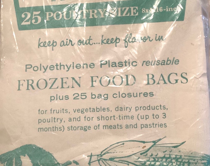 Deadstock Vintage Sears Frozen Food Bags 1950s 1960s New in Package - Etsy