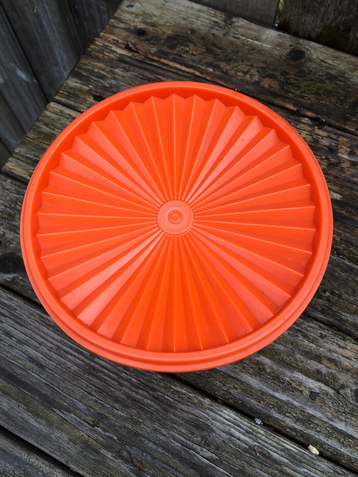 Vintage Orange Tupperware Container - Etsy