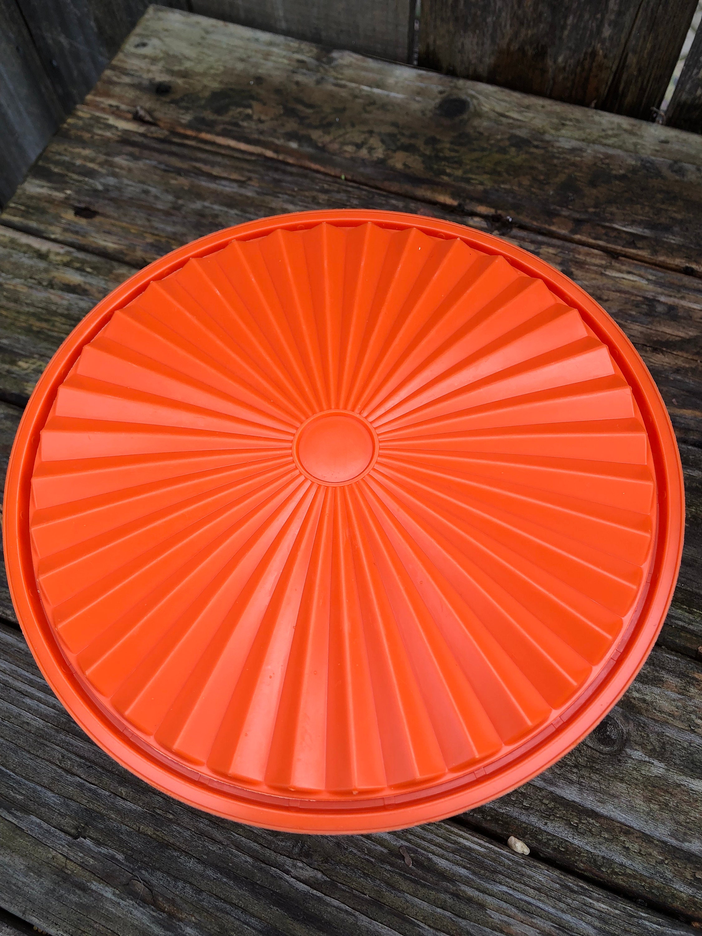 Vintage Orange Tupperware Container - Etsy