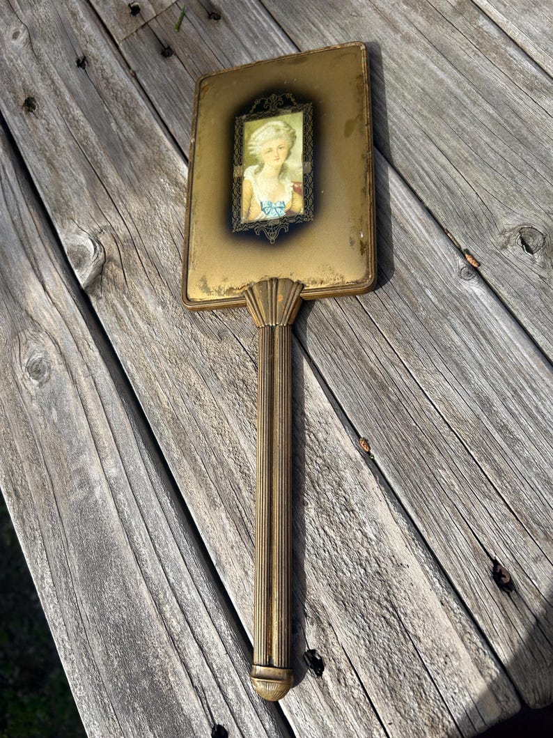 Victorian Style Beveled Hand Mirror - Etsy
