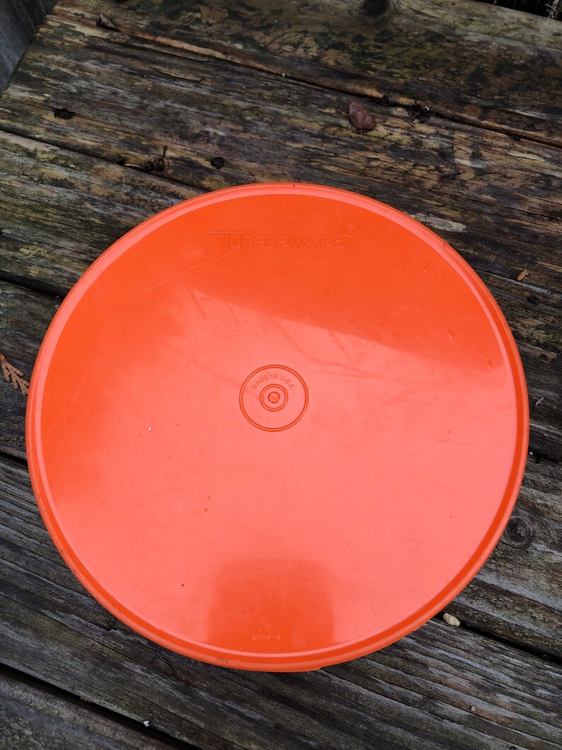 Vintage Orange Tupperware Container - Etsy