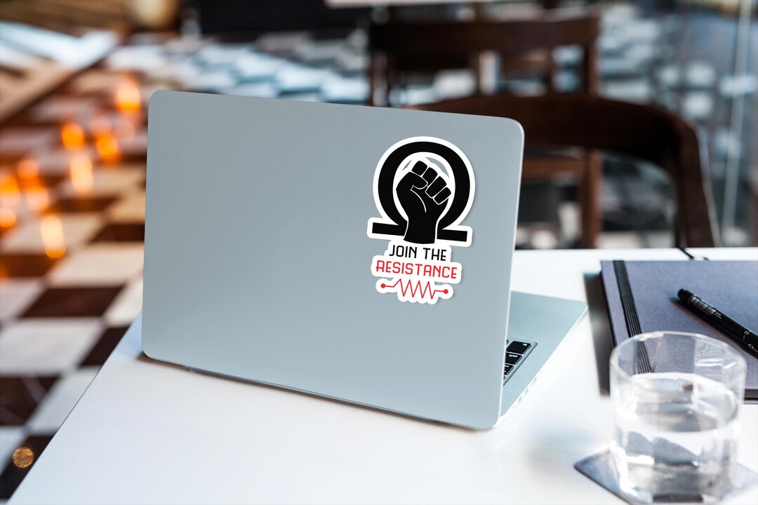 Join the Resistance Sticker - Funny Science Pun With Ohm Symbol ...