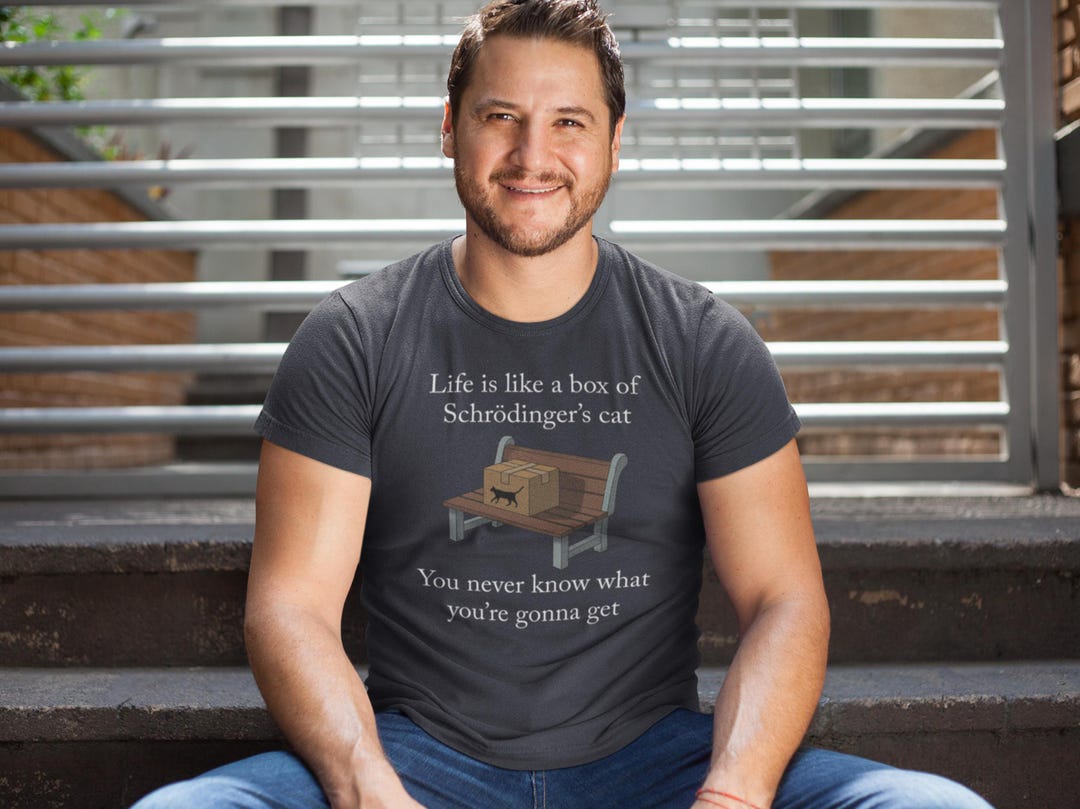 Schrödinger's Cat Parody Shirt - Quantum Physics Pun With Pop Culture ...