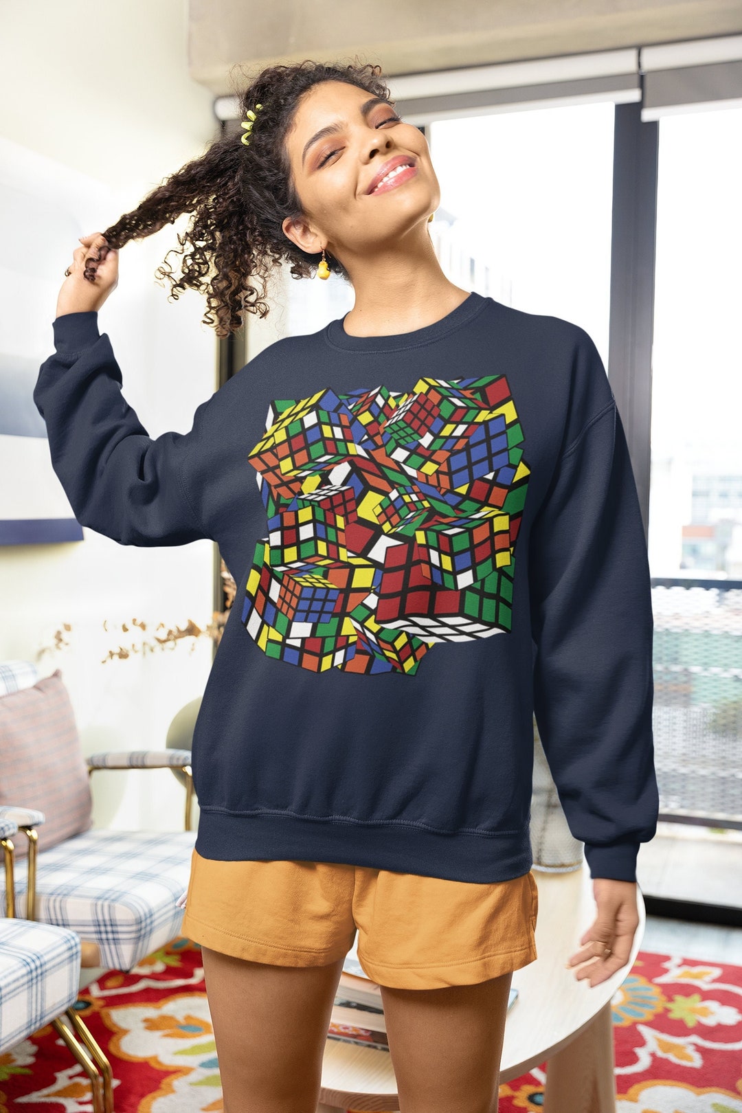 Rubiks Cube Sweatshirt, Cubing Fan, Speed Cube, Solution, Logic Game ...