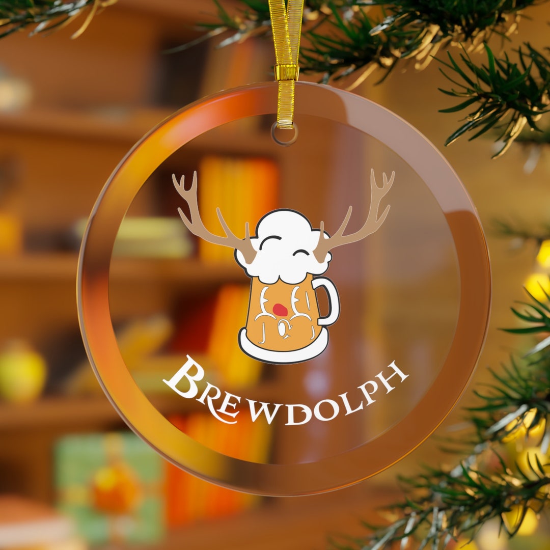 Brewdolph, Glass Ornament, Reinbeer, Hoppy Christmas, Tree Adornment ...