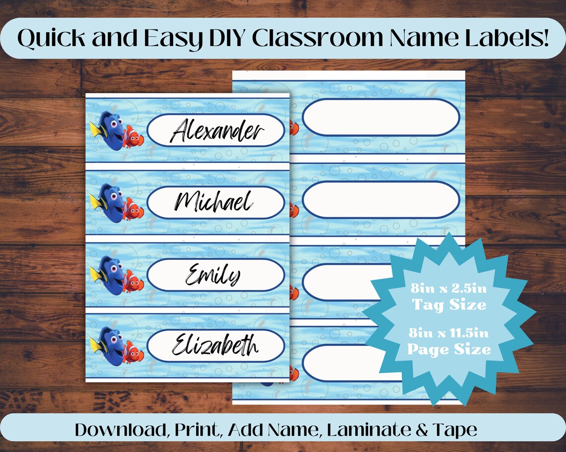 Desk Name Labels, Classroom Name Labels, Cubby Label, Name Tags, Back ...