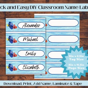 Desk Name Labels, Classroom Name Labels, Cubby Label, Name Tags, Back ...