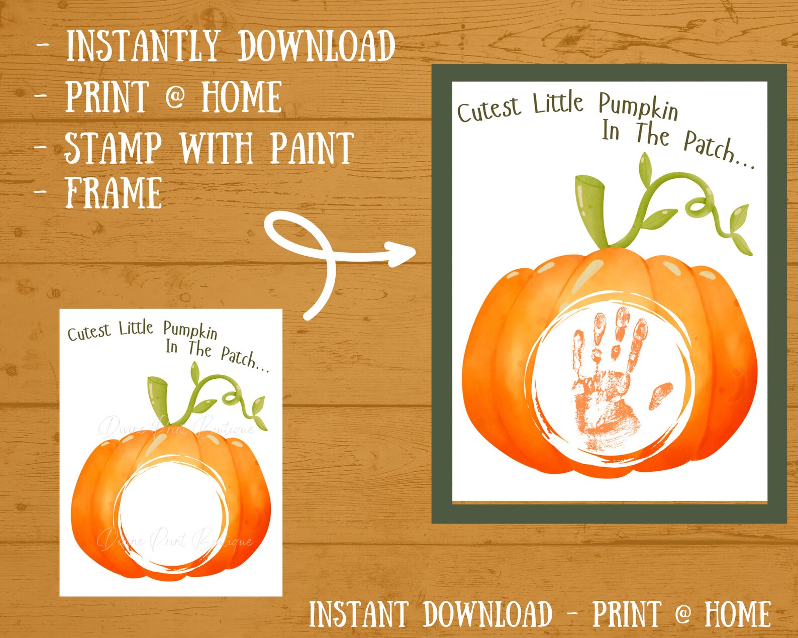 DIY Handprint Activity, DIY Handprint Pumpkin, Cutest in the Patch ...