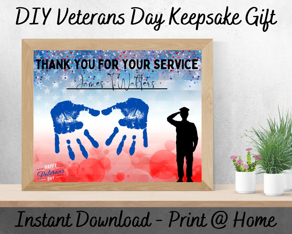 Veterans Day DIY Craft Veterans Day Gift Thank You for Your - Etsy