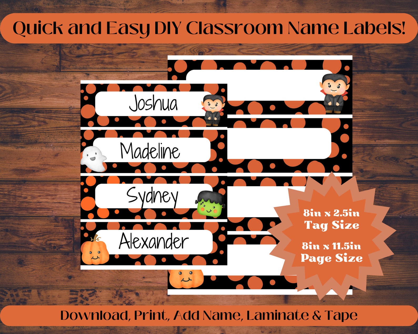Desk Name Labels, Classroom Name Labels, Cubby Label, Name Tags, Back ...