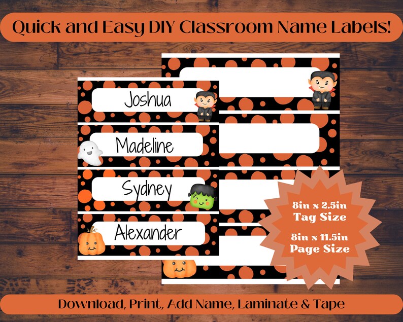 Desk Name Labels, Classroom Name Labels, Cubby Label, Name Tags, Back ...