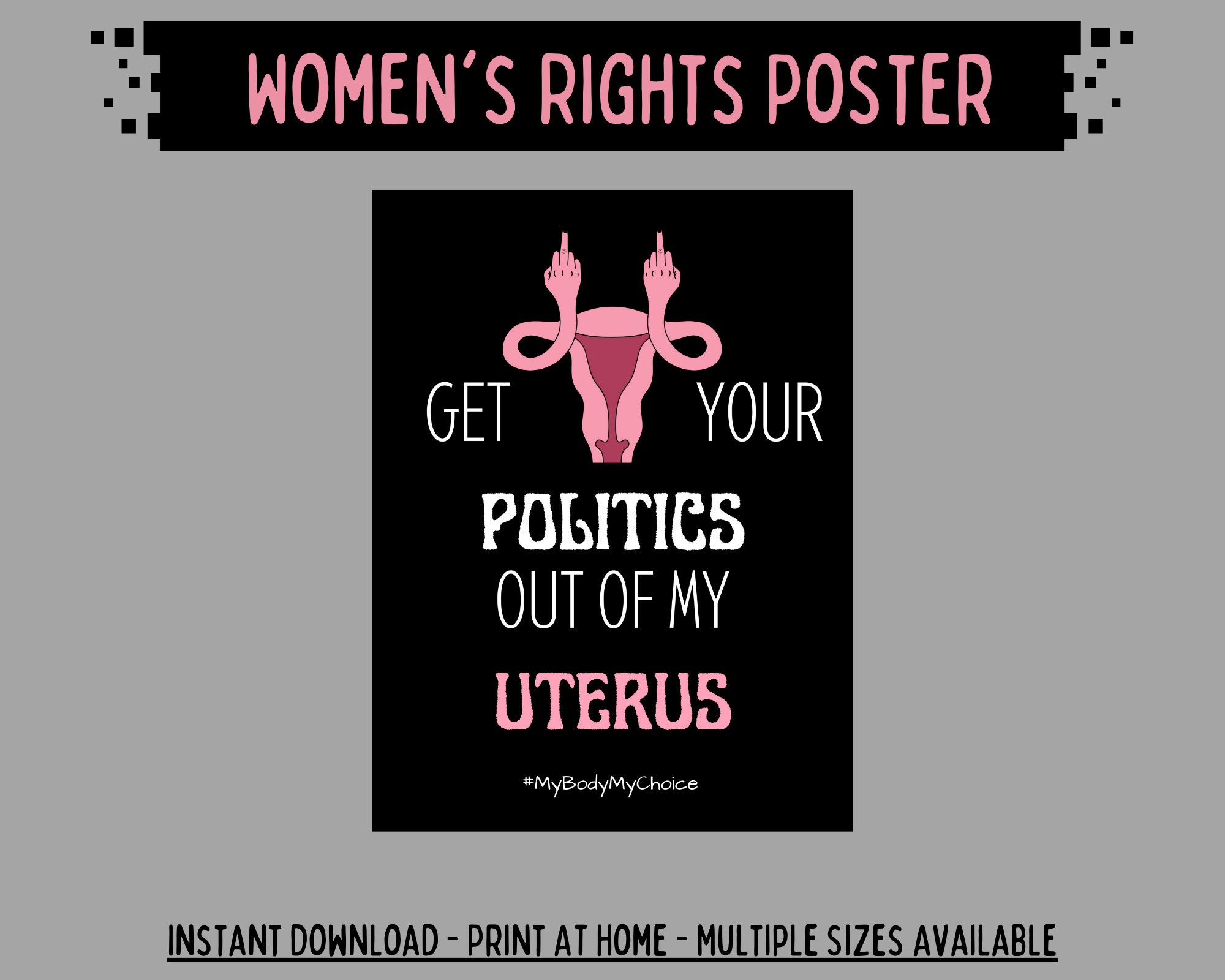 Women's Reproductive Right's Poster, Protest Poster, Vasectomy ...