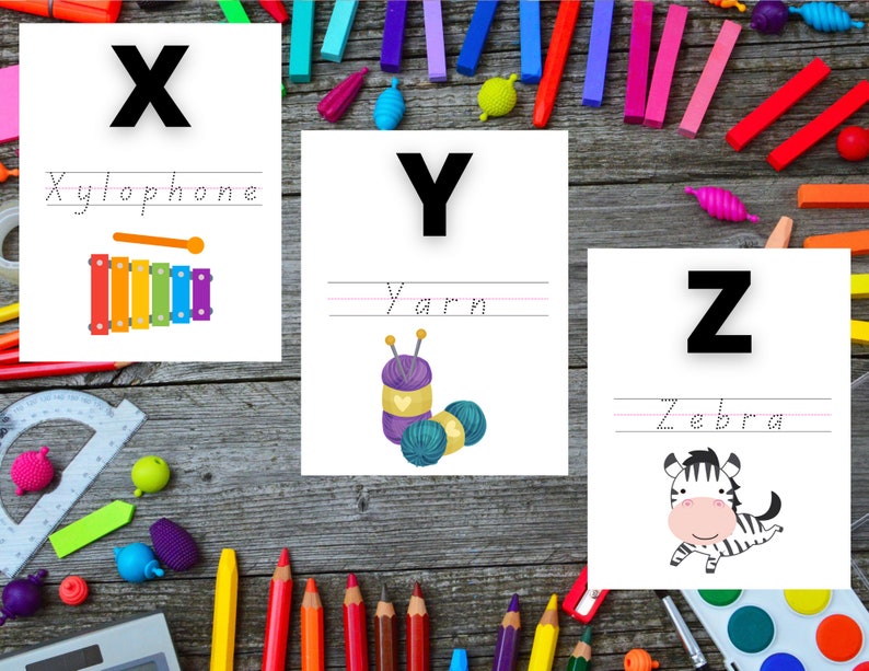 JUMBO Prek Abc Flashcards, Homeschool Printable Activity, Oversized ...