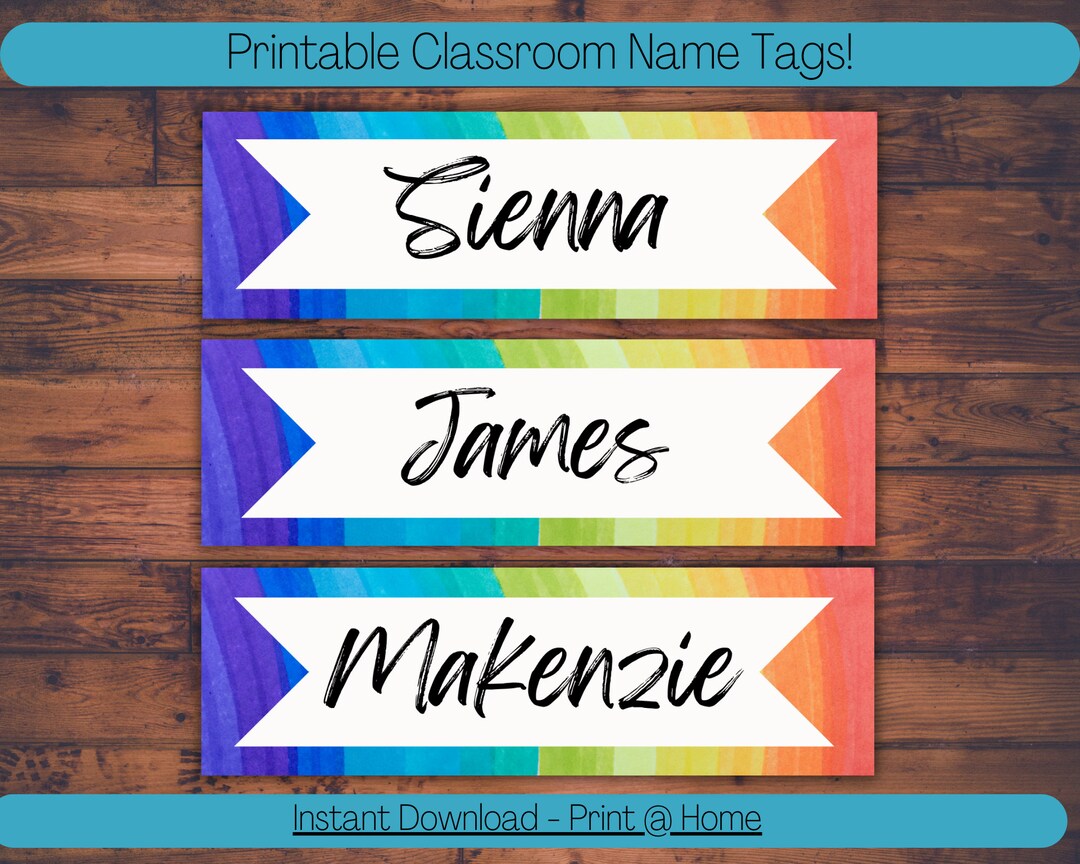 Desk Name Labels Classroom Name Labels Cubby Label Name - Etsy