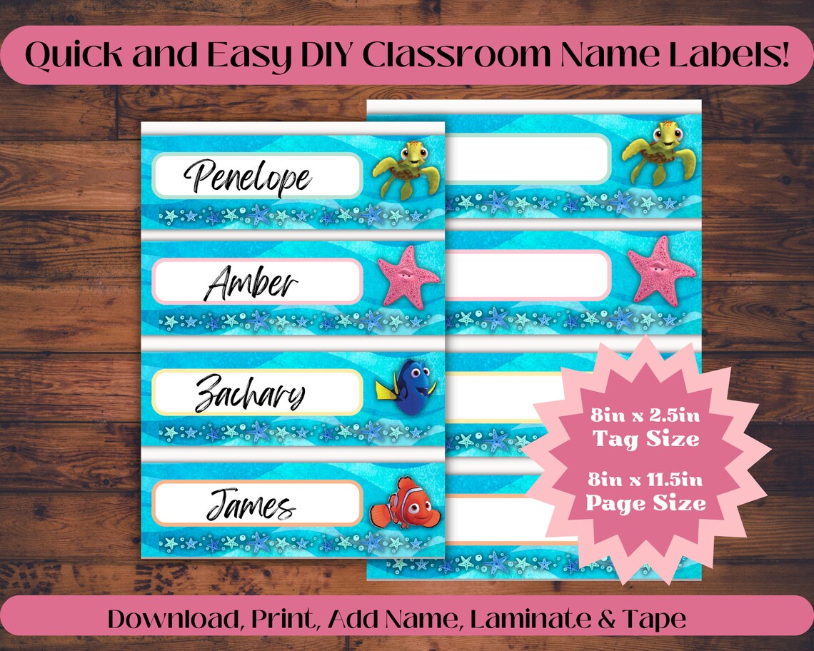 Desk Name Labels, Classroom Name Labels, Cubby Label, Name Tags, Back ...
