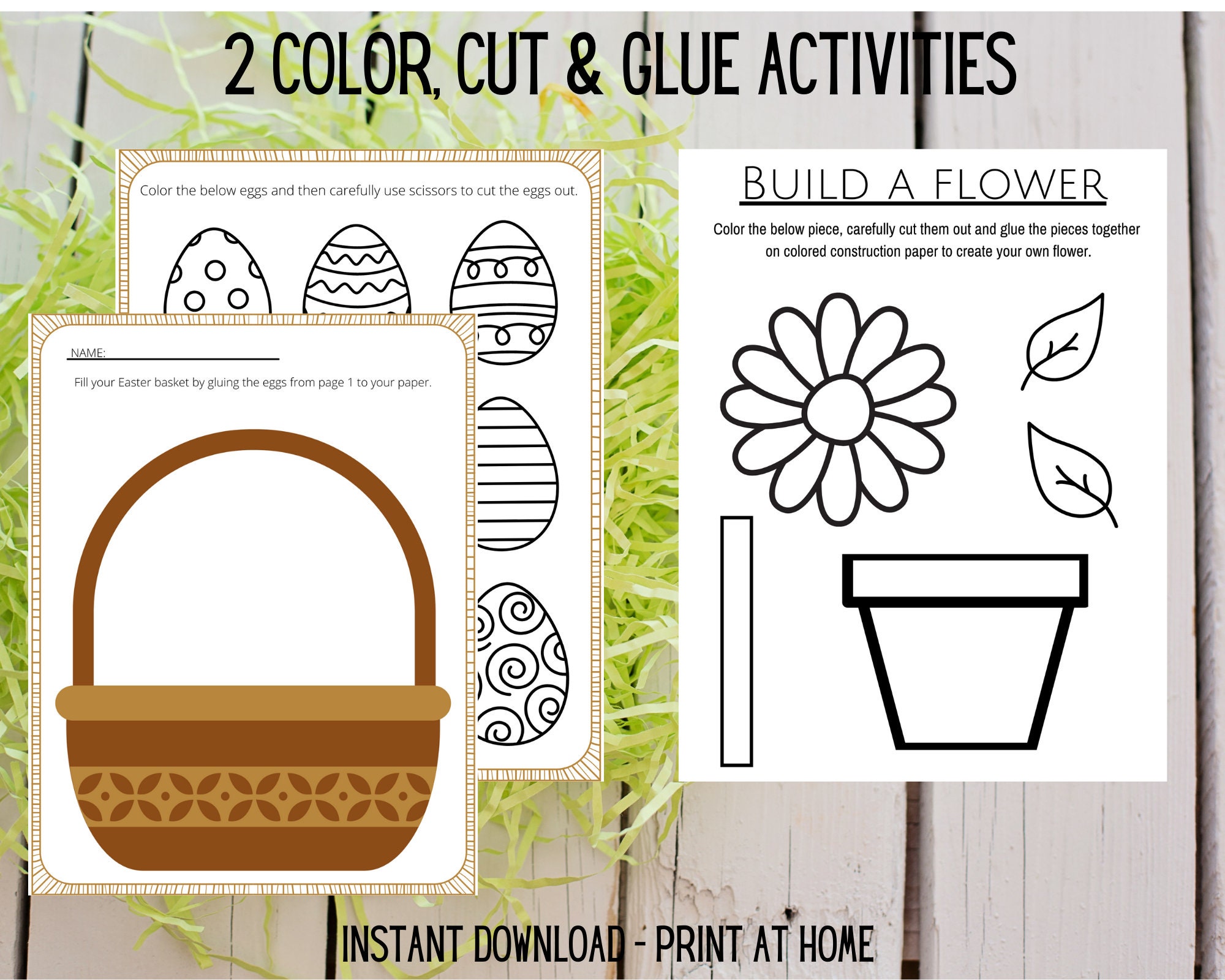 Printable Easter Activity Bundle, Preschool Spring Activities ...