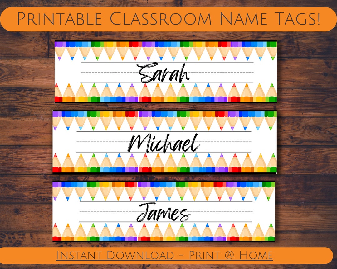 Desk Name Labels, Classroom Name Labels, Cubby Label, Name Tags, Back ...