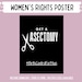 Women's Reproductive Right's Poster, Protest Poster, Vasectomy ...