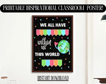 Printable Student Talent Poster, DIY Inspirational Classroom Poster ...