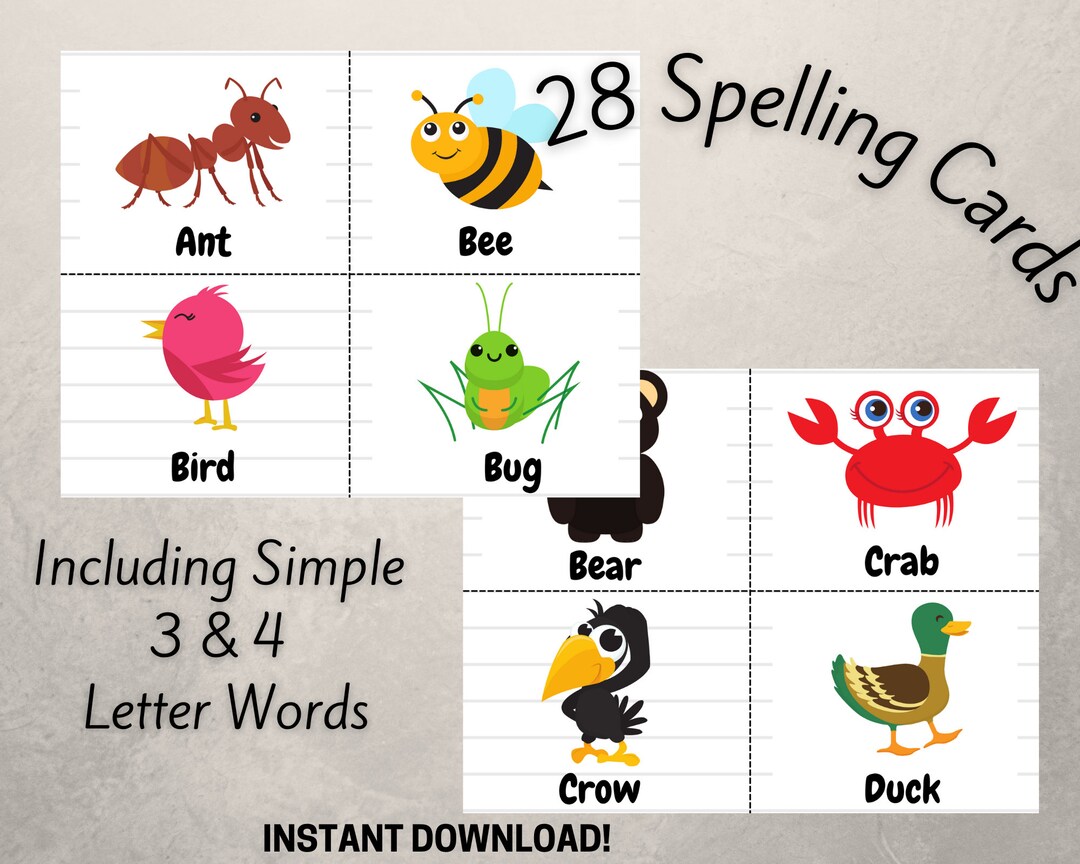Printable Pre-k Flashcards | Simple 3 & 4 Words | Easy Early Reading ...