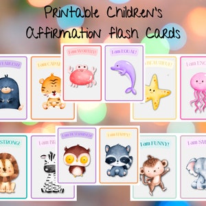 21 Children's Printable Positive Affirmation Flashcards, Positive ...