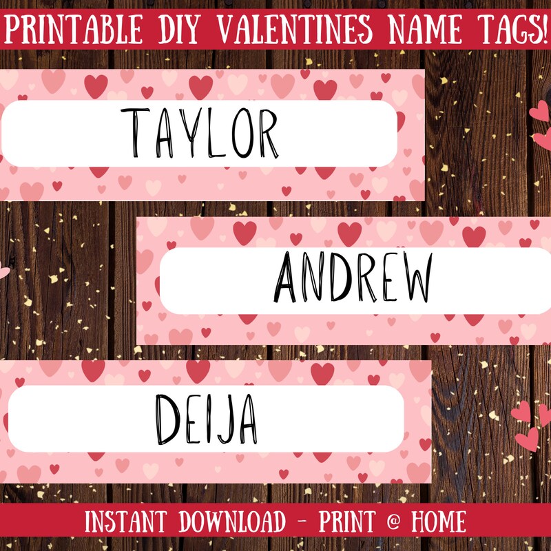 Printable Valentine Tags - Etsy