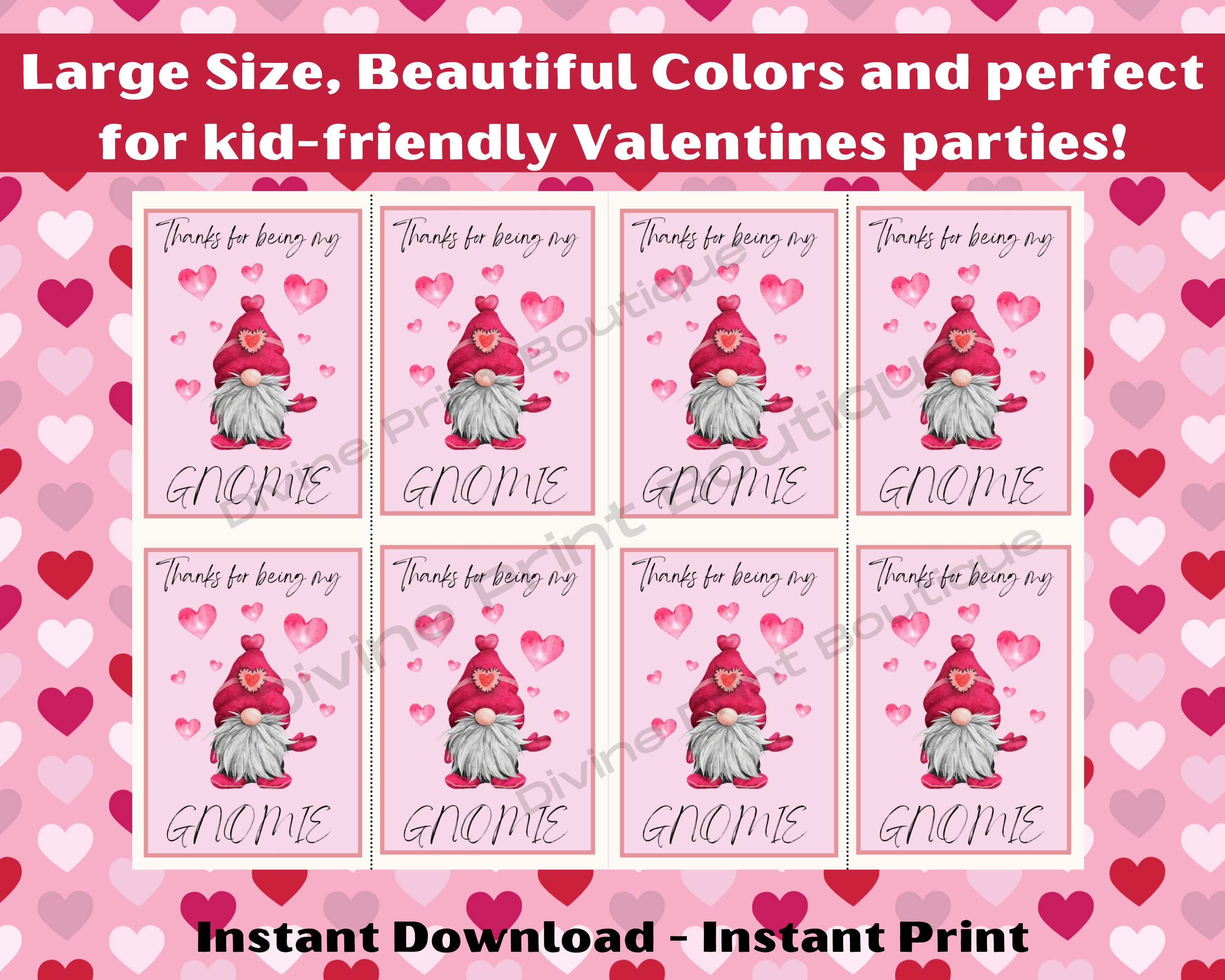 Printable Valentines Day Cards, Printable Kids Valentines, Digital ...