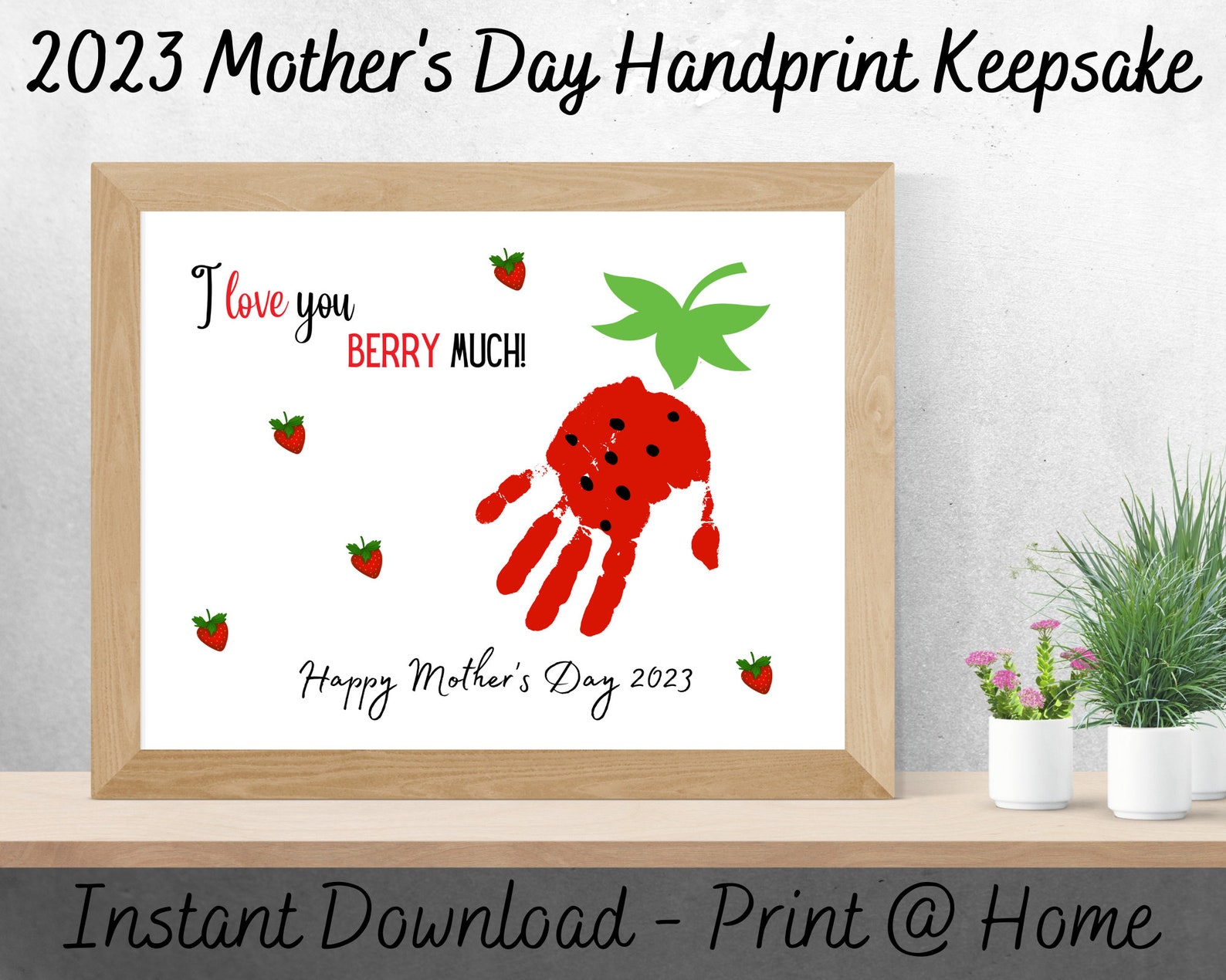 Mother's Day Printable Handprint Craft Mother's Day - Etsy