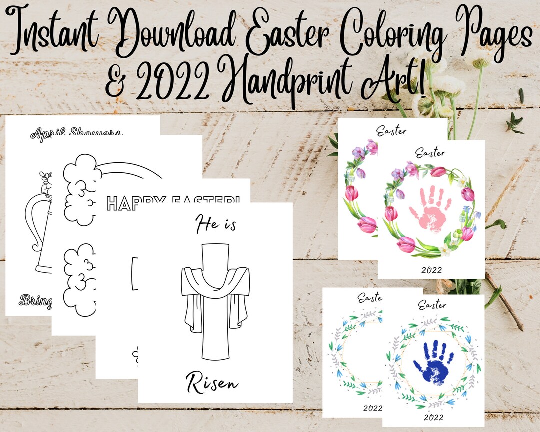 Printable Easter 2022 Activities, Easter Handprint Craft, Easter ...