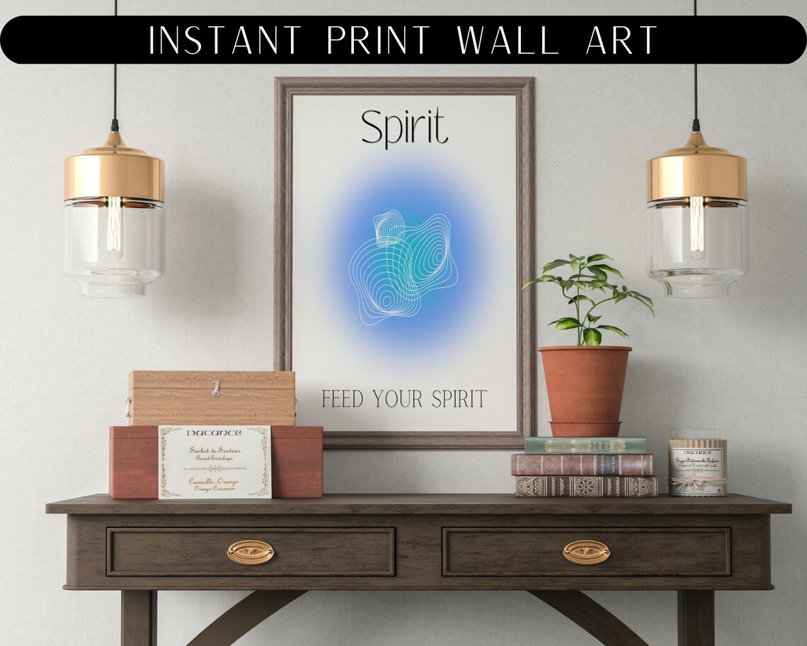 Printable Mind Body Spirit Wall Decor, Instant Print Art, Printable ...