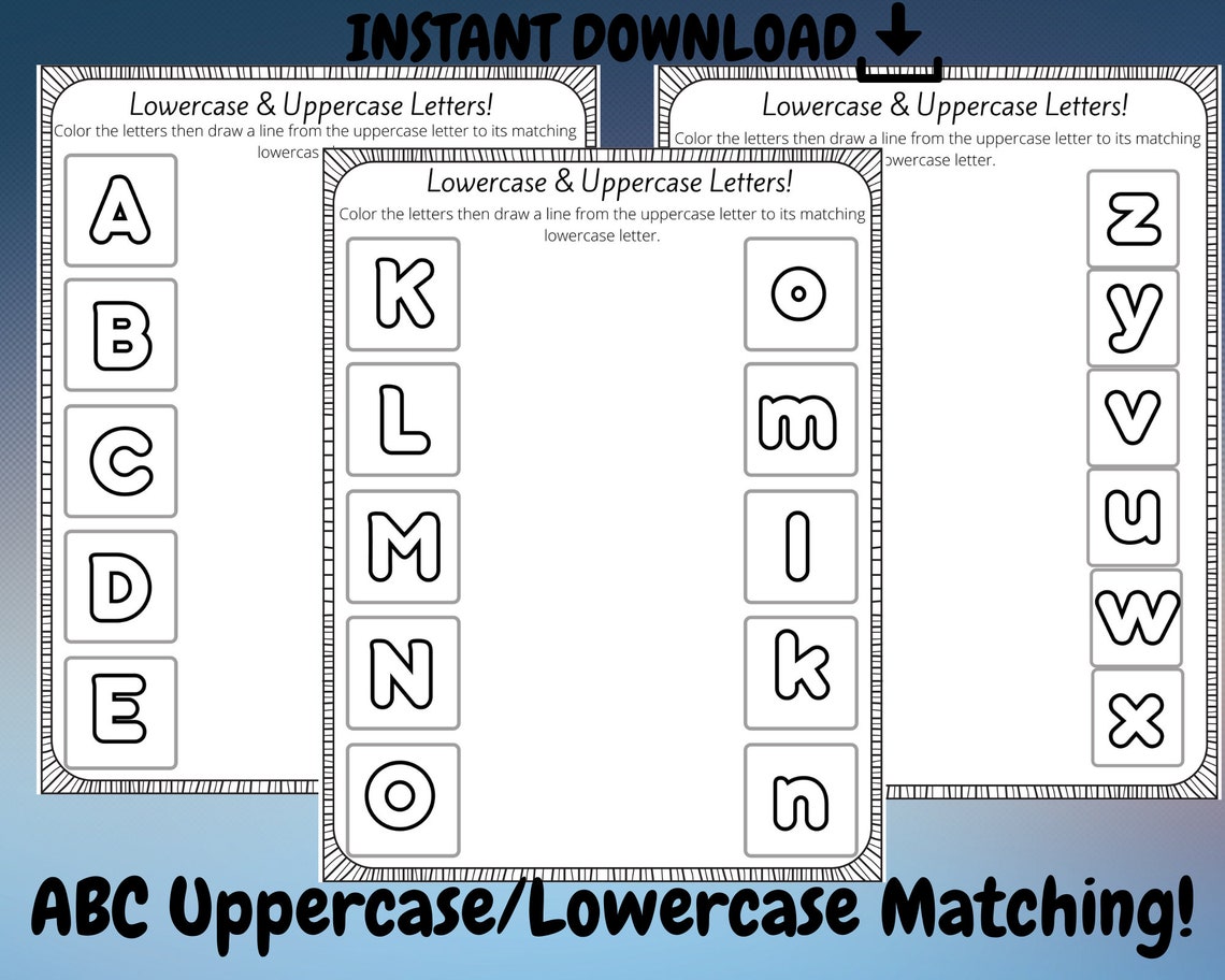 Kindergarten Alphabet Activity, Preschool ABC Worksheets, Homeschool ...