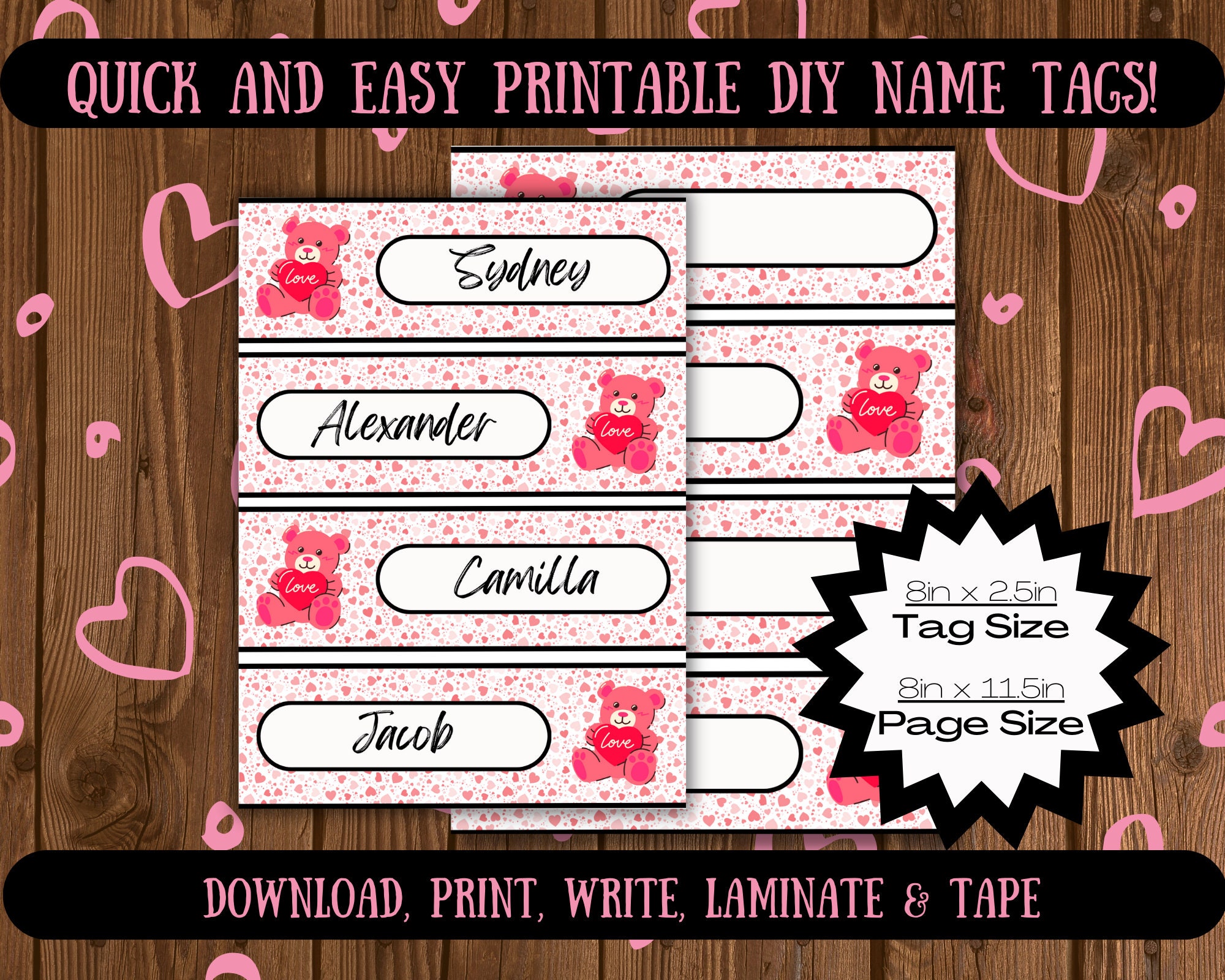 Desk Name Labels, Classroom Name Labels, Cubby Label, Name Tags ...