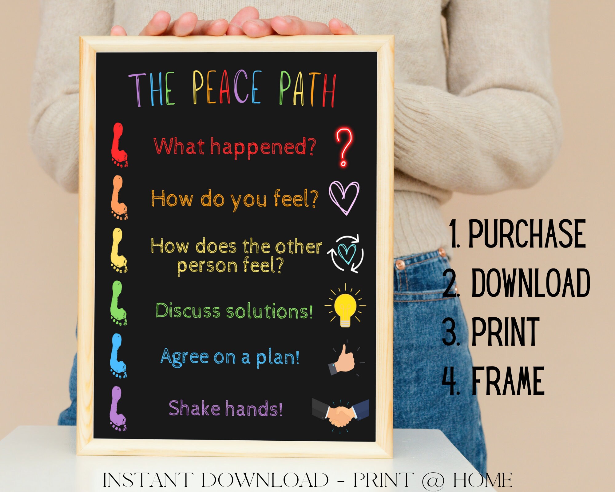 Printable Inspirational Classroom Poster, DIY Growth Mindset Mental ...