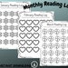 Printable Monthly Reading Logs, ELA Reading Tracker, Kindergarten ...