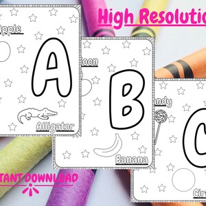 Alphabet Coloring Book Printable, Downloadable Phonics Activity, Pre-k ...