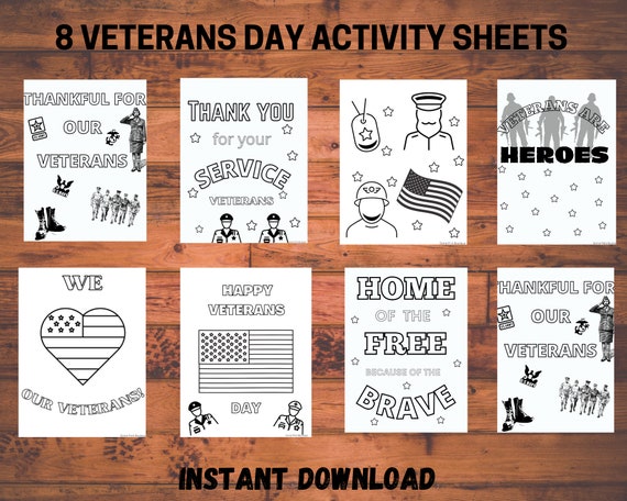 Actividades Para Colorear Imprimibles Del Día De Los Veteranos