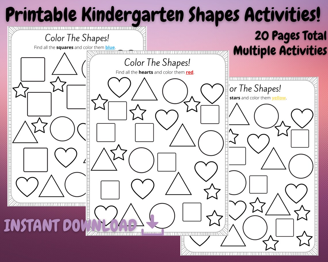 Toddler Shapes Activity, Preschool Printable Shapes Worksheets ...