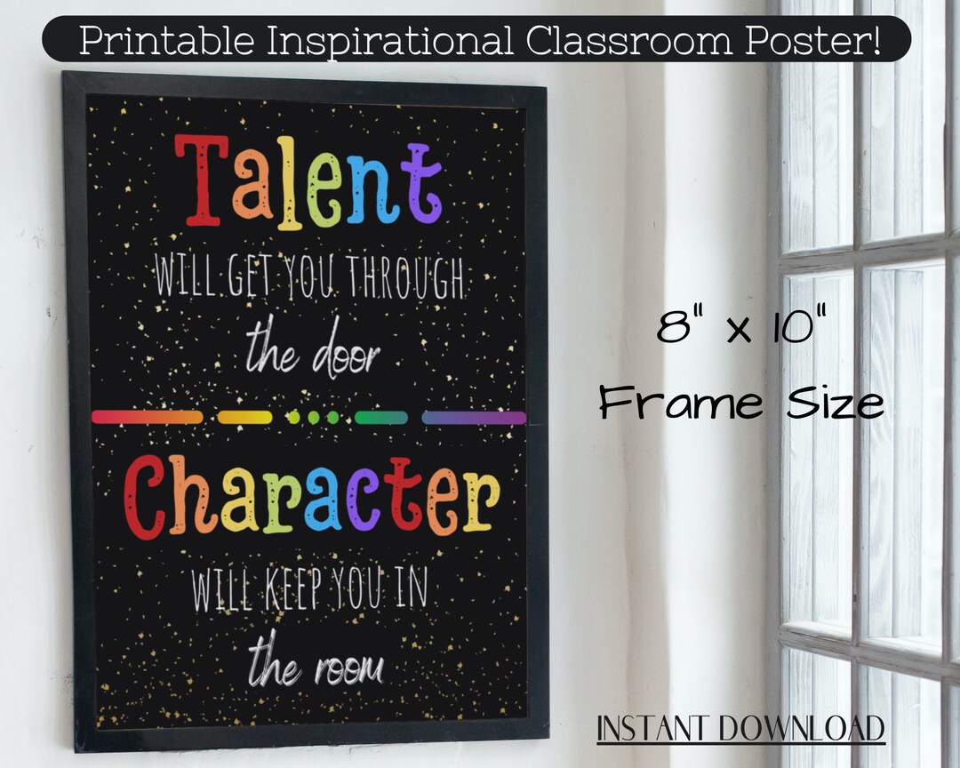 Printable Student Talent Poster, DIY Inspirational Classroom Poster ...