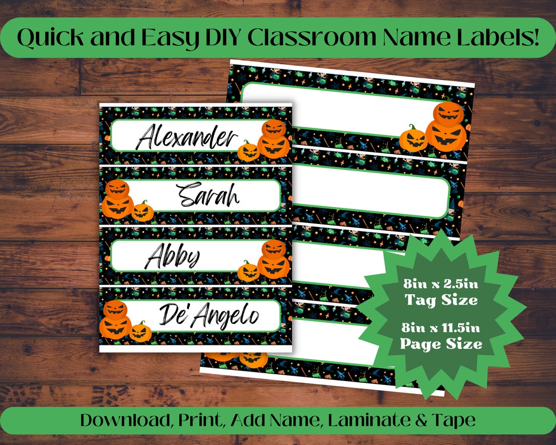 Desk Name Labels, Classroom Name Labels, Cubby Label, Name Tags, Back ...