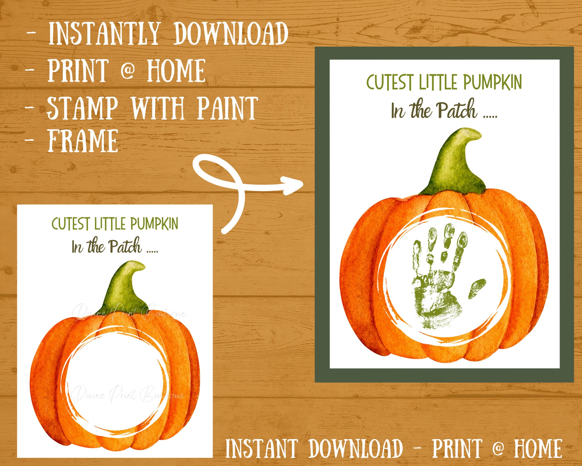 DIY Handprint Activity, DIY Handprint Pumpkin, Cutest in the Patch ...