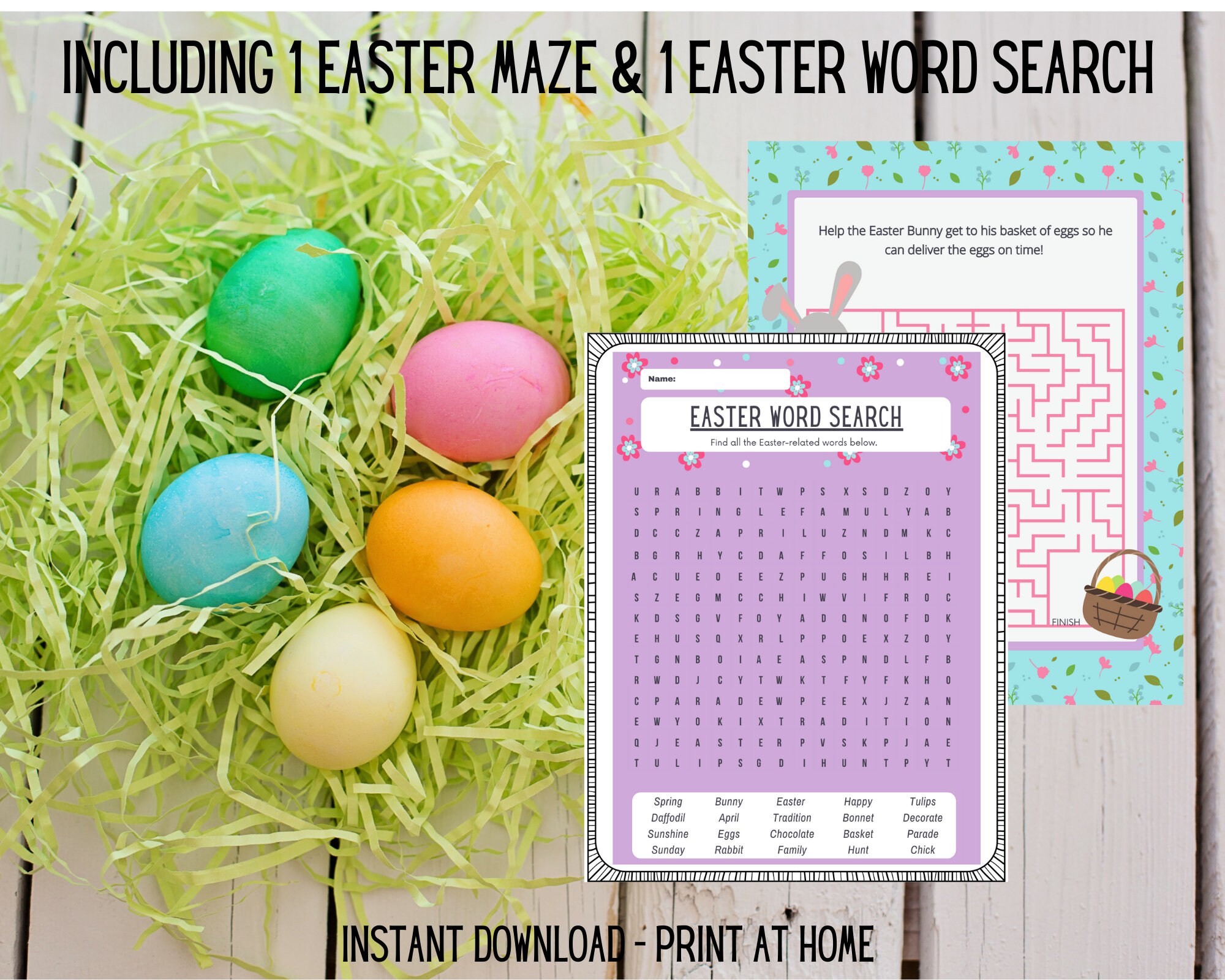 Printable Easter Activity Bundle, Preschool Spring Activities ...