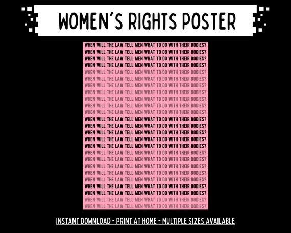 Women's Reproductive Right's Poster Protest Poster - Etsy