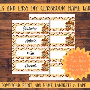 Desk Name Labels, Classroom Name Labels, Cubby Label, Name Tags, Back ...
