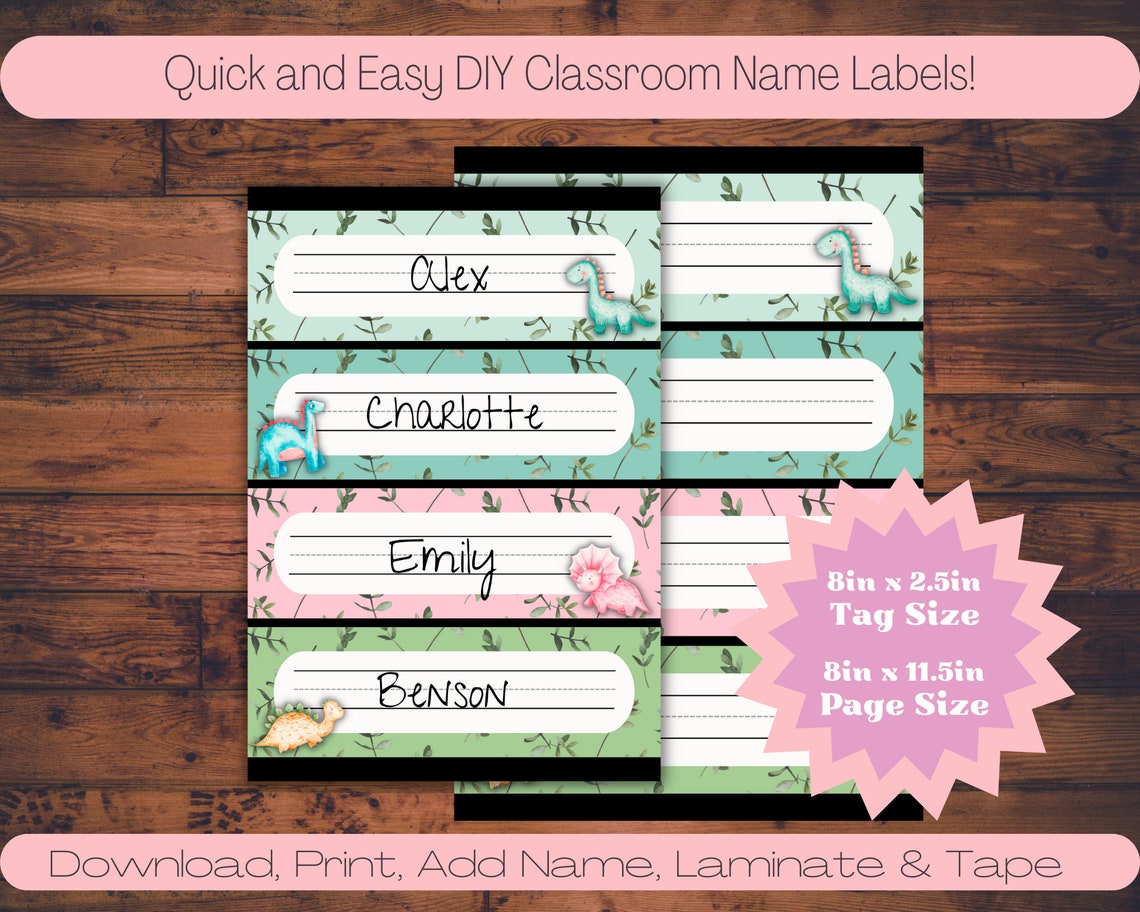 Desk Name Labels Classroom Name Labels Cubby Label Name - Etsy