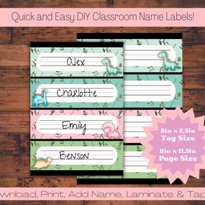 Desk Name Labels, Classroom Name Labels, Cubby Label, Name Tags, Back ...