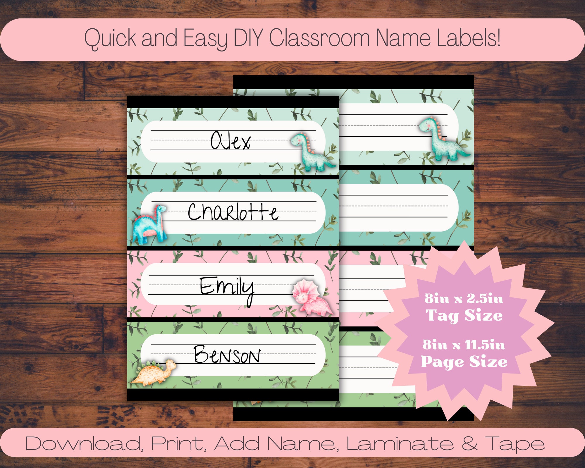 Desk Name Labels, Classroom Name Labels, Cubby Label, Name Tags, Back ...