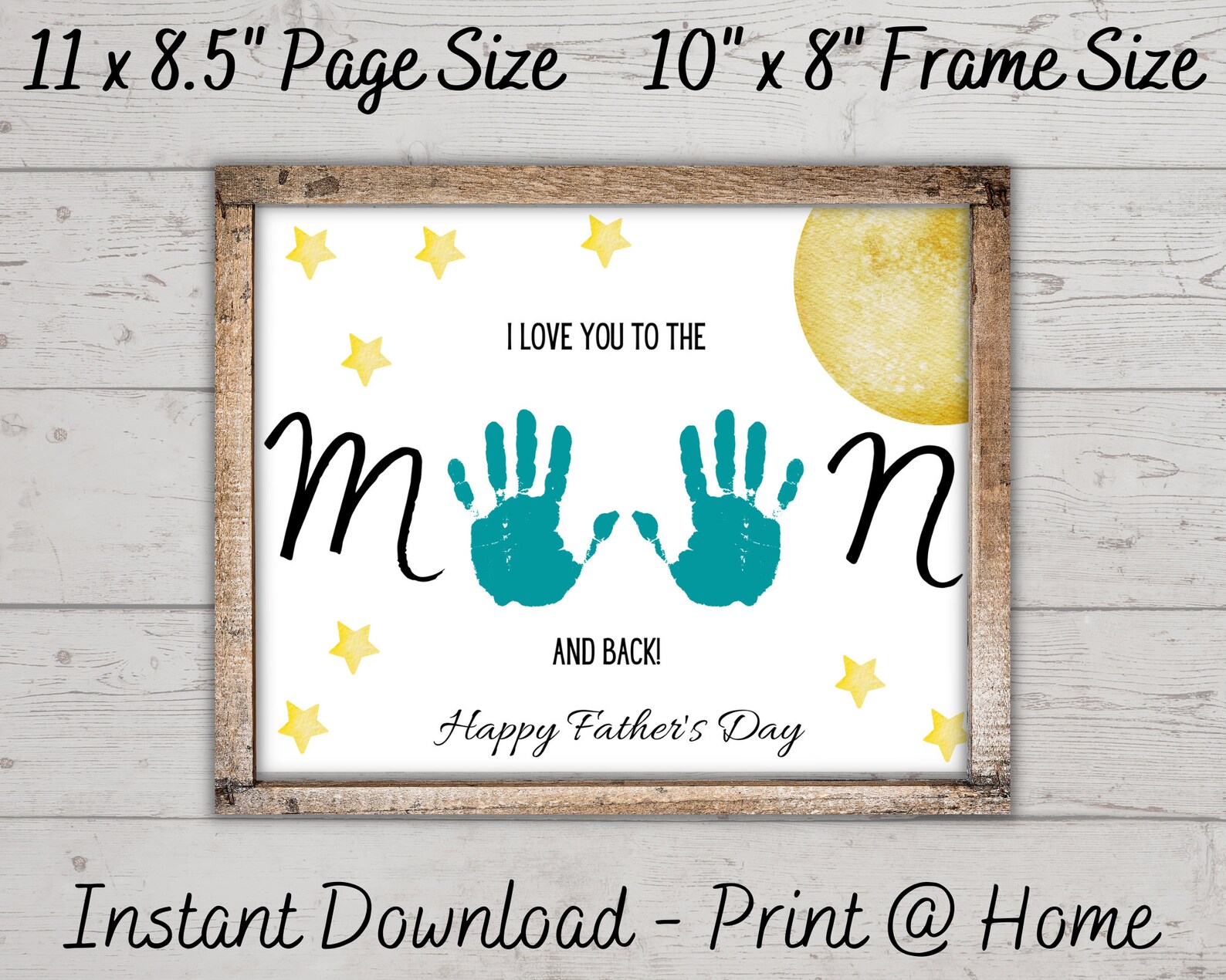 Father's Day Printable Handprint Craft, Father's Day Handprint Art ...