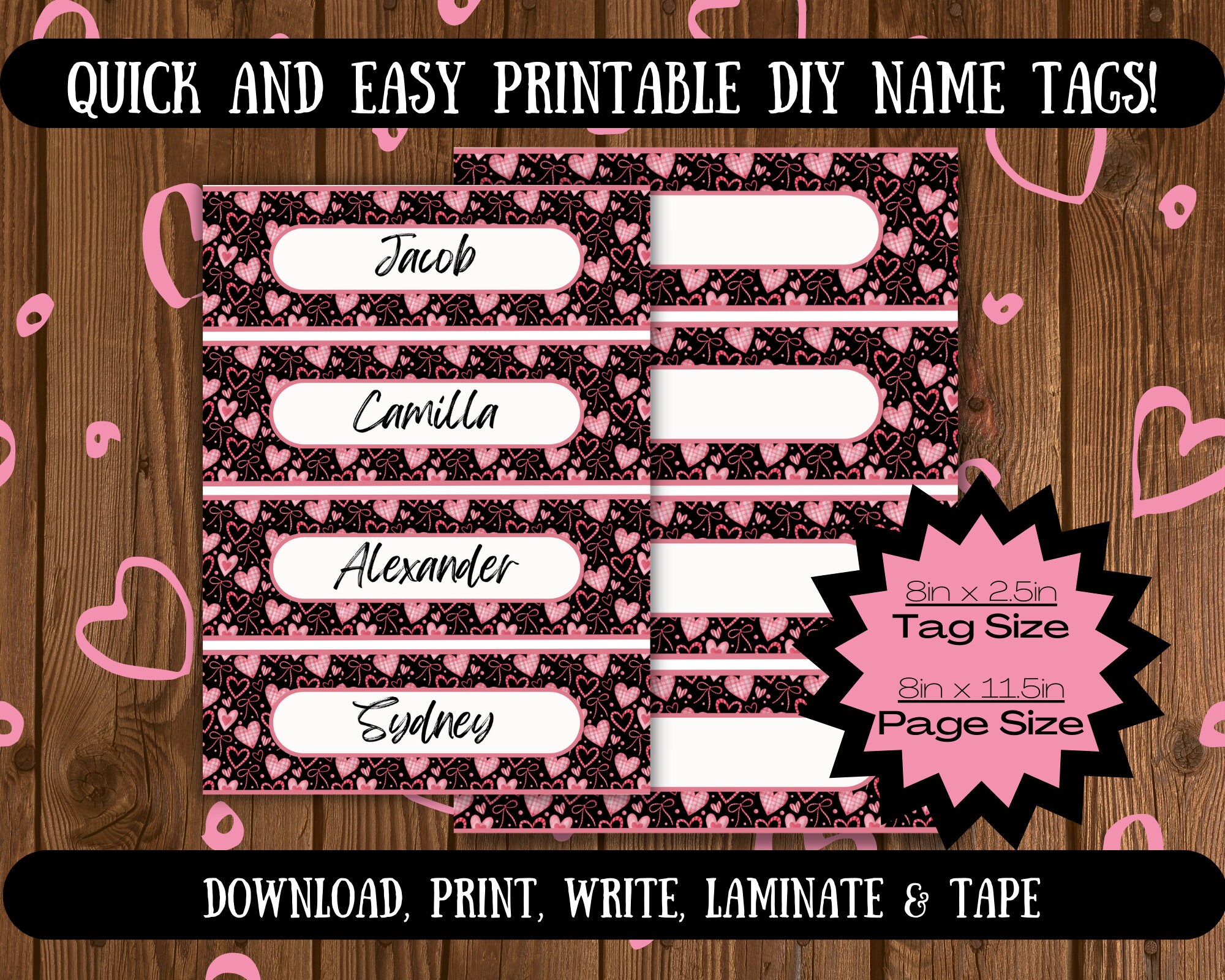 Desk Name Labels, Classroom Name Labels, Cubby Label, Name Tags ...
